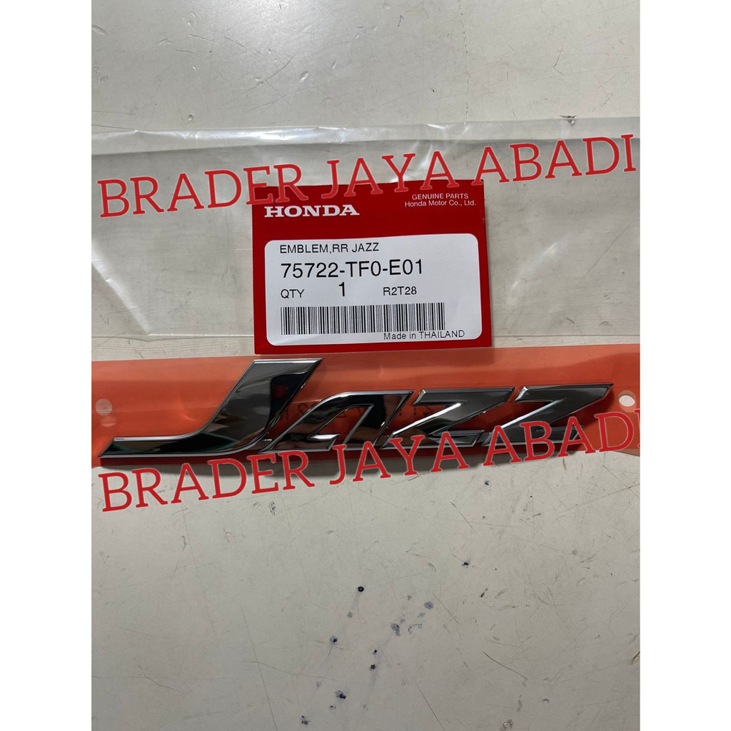 Jual LOGO EMBLEM BAGASI BELAKANG STIKER TULISAN JAZZ GE8 ASLI 2008 2009 2010 2011 2012 2013 ...
