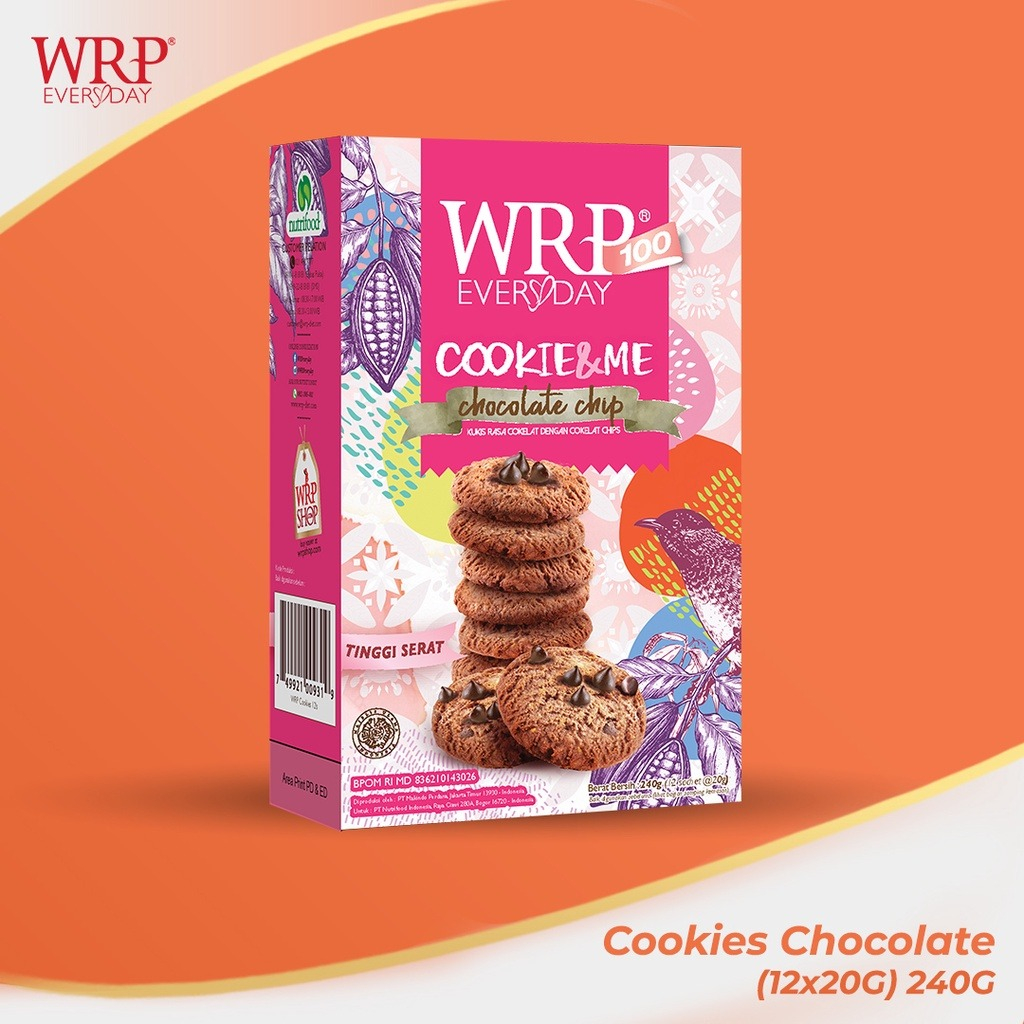Jual WRP Cookies & Me Chocolate Chip 240g (12 sachet x 20g) | Shopee ...