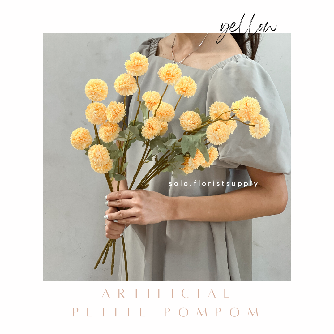 Jual PETITE POMPOM DANDELION Mum Artifisial Bunga Palsu Bunga Sutra ...