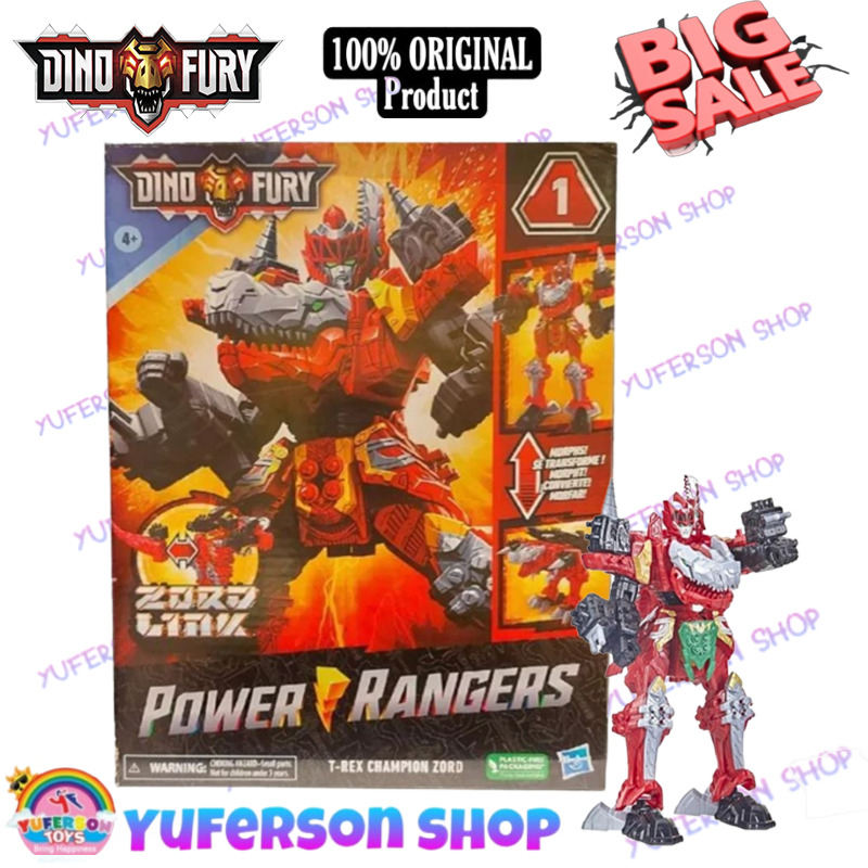 Jual Power Rangers Dino Fury T Rex Champion Zord Shopee Indonesia 7718