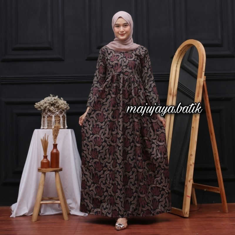 Jual MS GAMIS BATIK SRIWEDARI MAXI BUMIL/BUSUI KATUN ALL SIZE & JUMBO ...