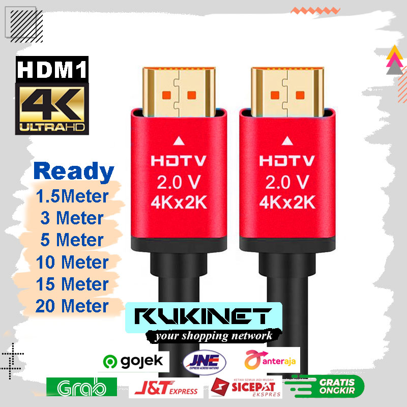 Jual Kabel HDMI 4K 2.0 Ultra HD Premium 1.5m 3m 5m | Shopee Indonesia