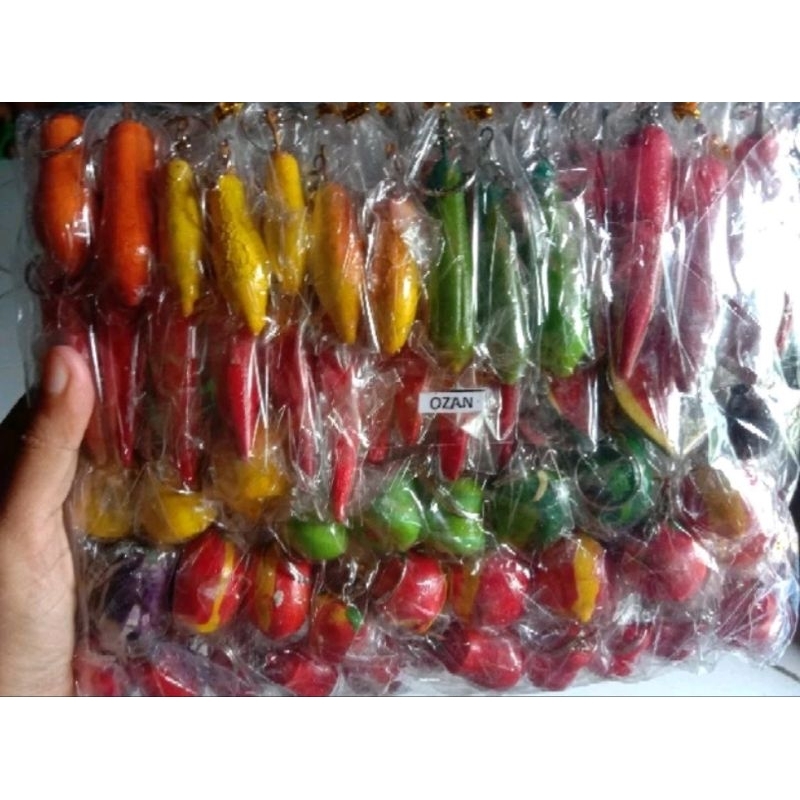 Jual (ISI 100) ROW SOUVENIR GANTUNGAN KUNCI BUAH UNIK MURAH | Shopee Indonesia
