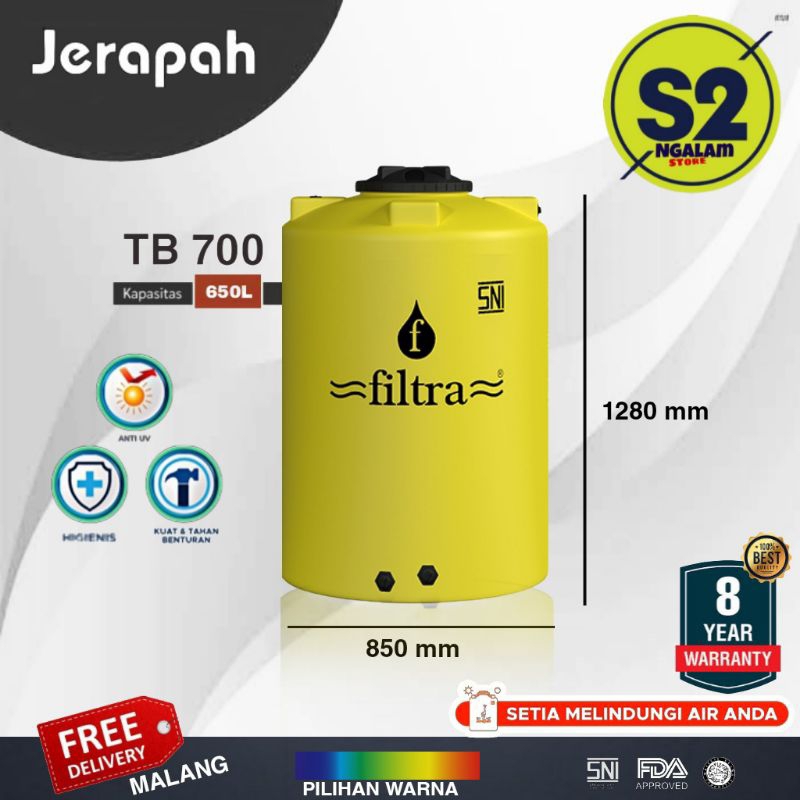 Jual Tandon Air /Toren Air /Tangki Air FILTRA 650 Liter (Invoice ...