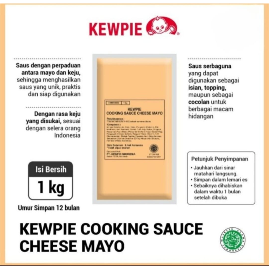 Jual Kewpie Cooking Sauce Cheese Mayo 1 kg | Shopee Indonesia
