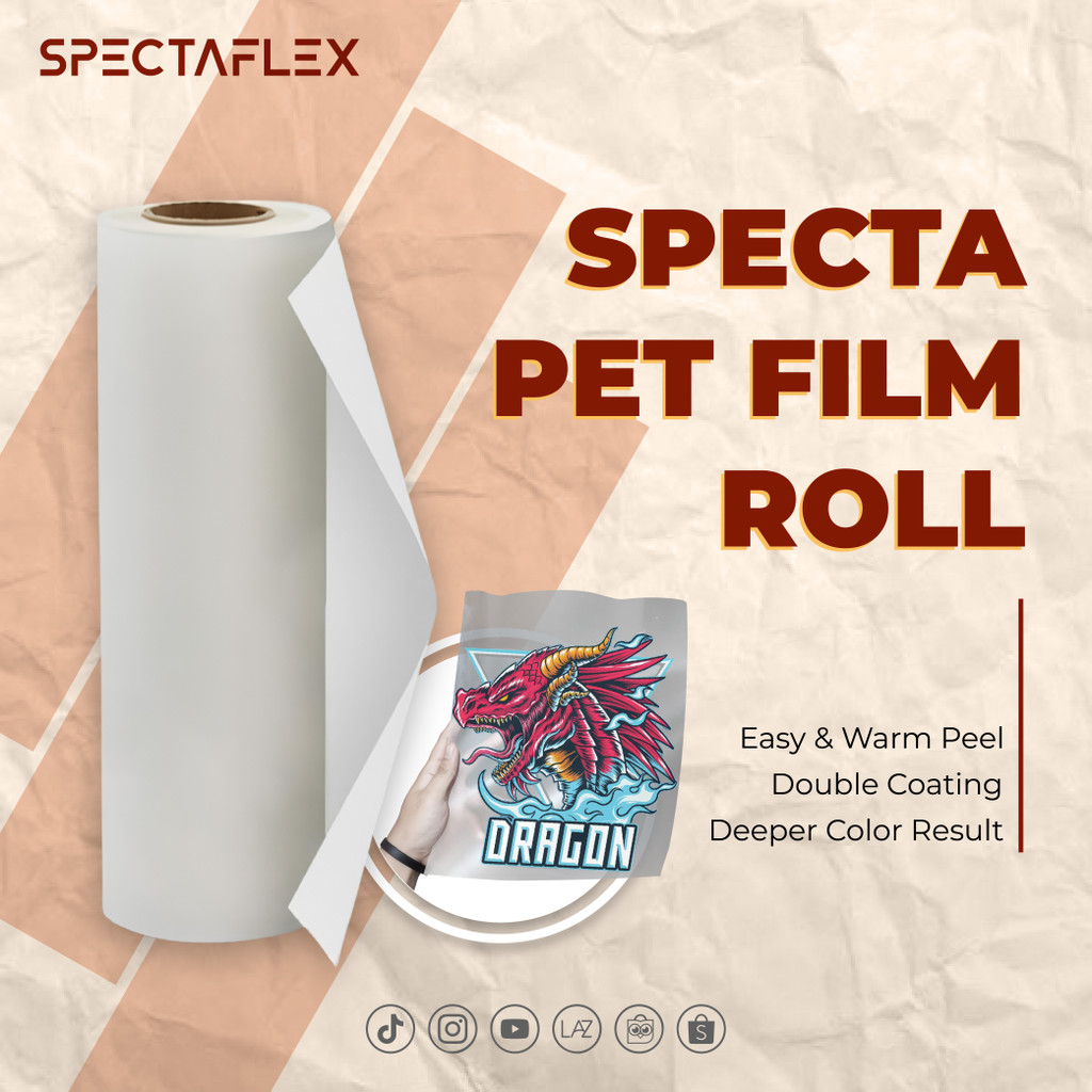 Jual SPECTAFLEX PET FILM DTF 1 ROLL SUPER PREMIUM KERTAS TRANSFER FILM ... Jual SPECTAFLEX PET FILM DTF 1 ROLL SUPER PREMIUM KERTAS TRANSFER FILM ...