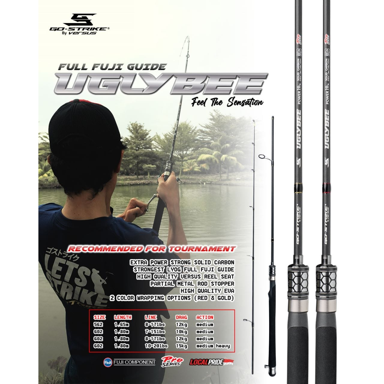 Jual Rod VERSUS GO-STRIKE UGLYBEE SOLID CARBON | Shopee Indonesia
