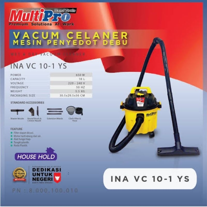 Jual Mesin Penyedot debu VC 10-YS Multipro/Vacum Cleaner VC 10-YS ...