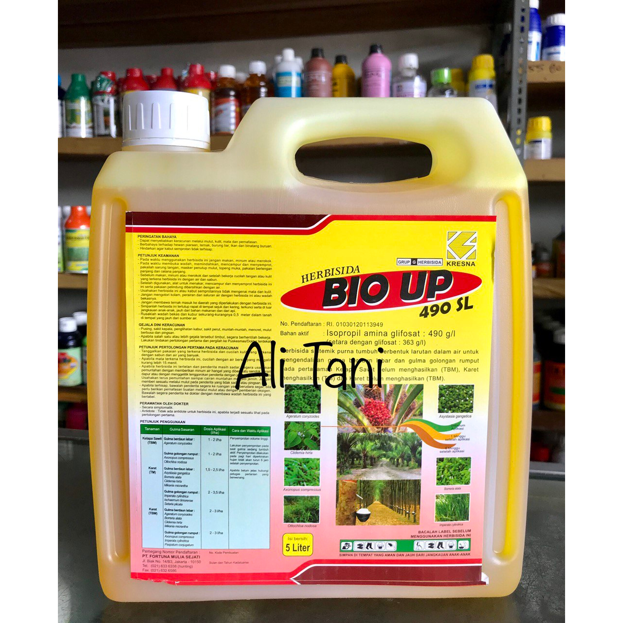 Jual BIO UP 490 SL kemasan 5 Liter Herbisida Sistemik/Racun Rumput ...