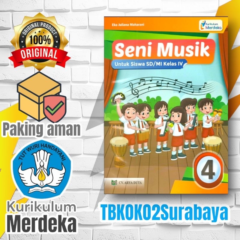 Jual BUKU SENI MUSIK SD KELAS 4 KURIKULUM MERDEKA KURMER ARYA DUTA | Shopee Indonesia