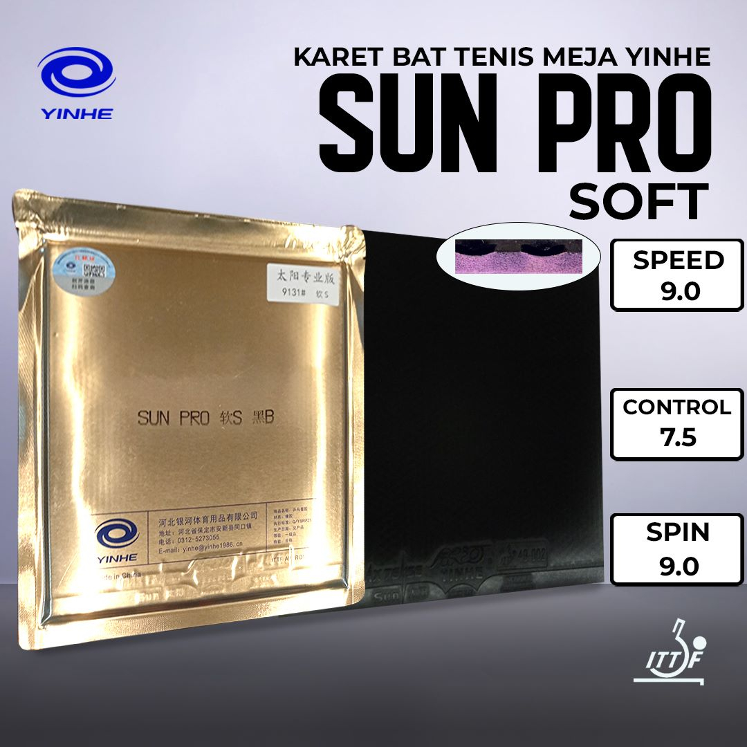 Jual Karet Bat Tenis Meja Pingpong Yinhe Sun Pro Soft | Shopee Indonesia
