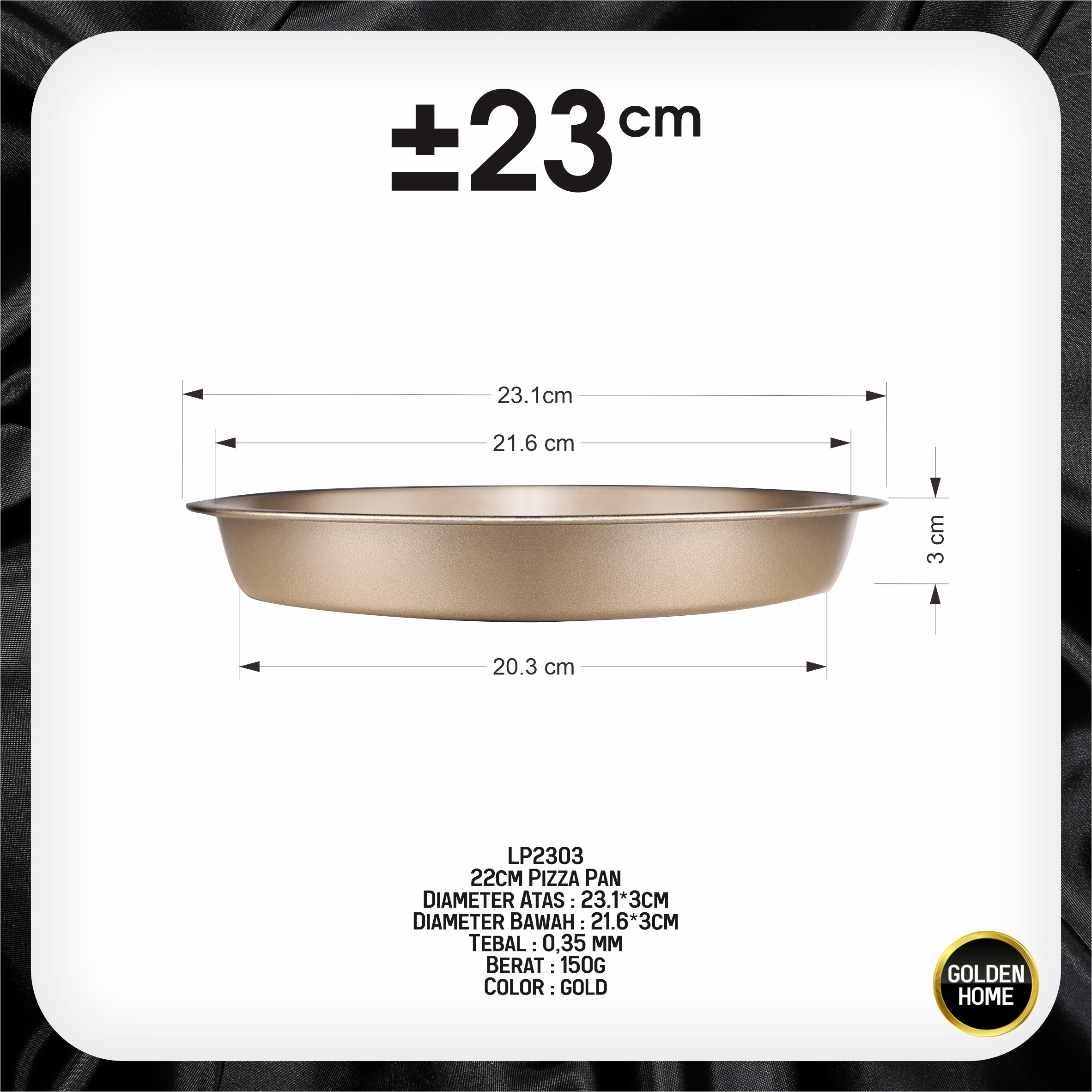 Jual Loyang Cetakan Pizza Mini Pan Anti Lengket Non Stick Premium Carbon Steel 20/22/24/26 cm ...