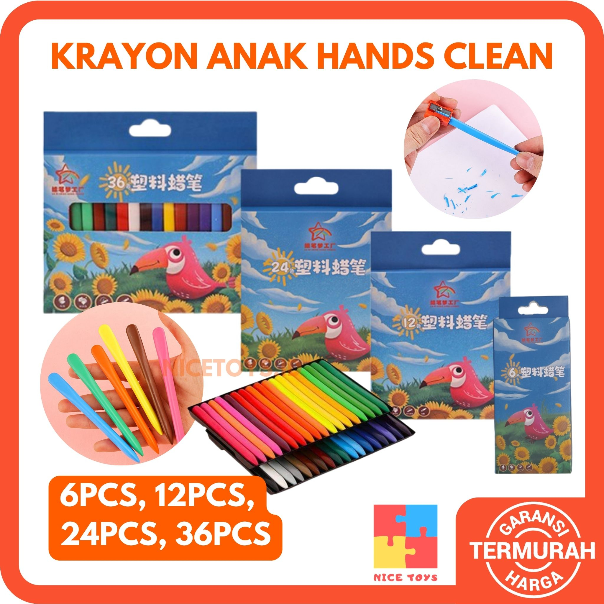 Jual Krayon Anak Hands Clean Crayon Anak Non Toxic Crayon Hands Clean ...