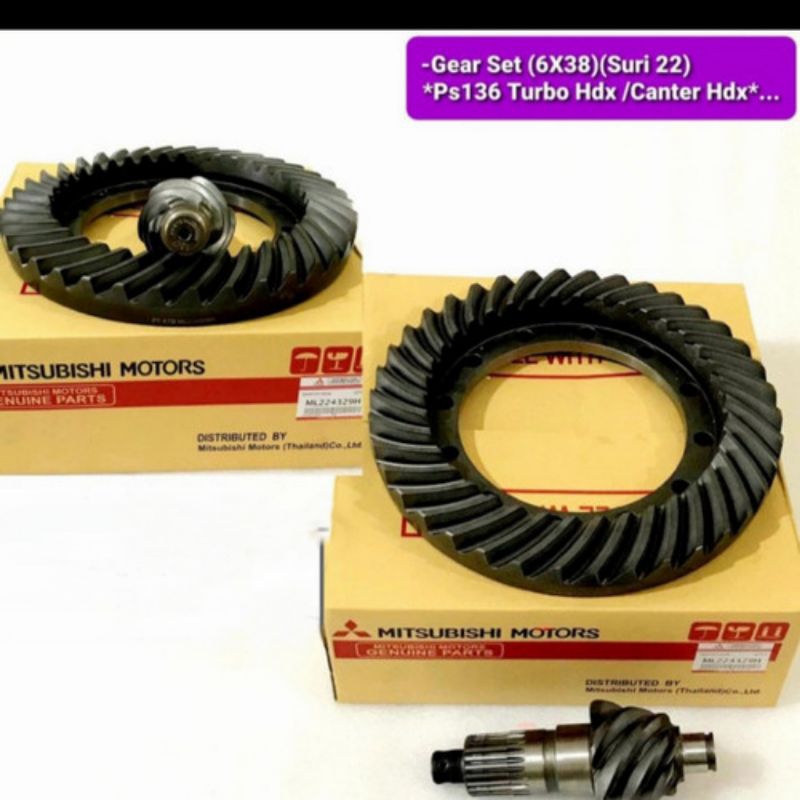 Jual Gear Set Piring Pion Canter PS136 HDX 6x38 Merk IMPORT Mitsubishi | Shopee Indonesia