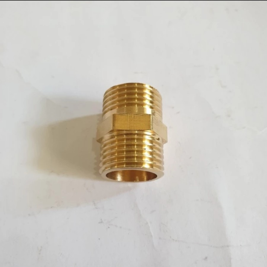 Jual Double Nepel Kuningan 1/2 inch Air Panas Double nipple Brass - Gold | Shopee Indonesia