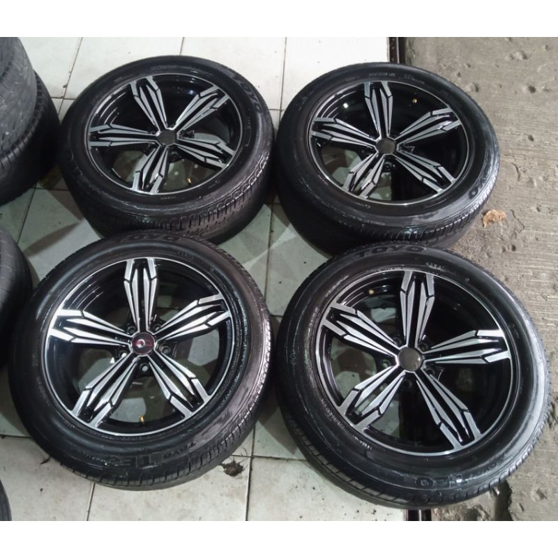 Jual Velg mobil Bekas HSR Merkin Ring 17 Pcd 5x114 + Ban Bonus 225 55 R17 Buat Inova Camry ...