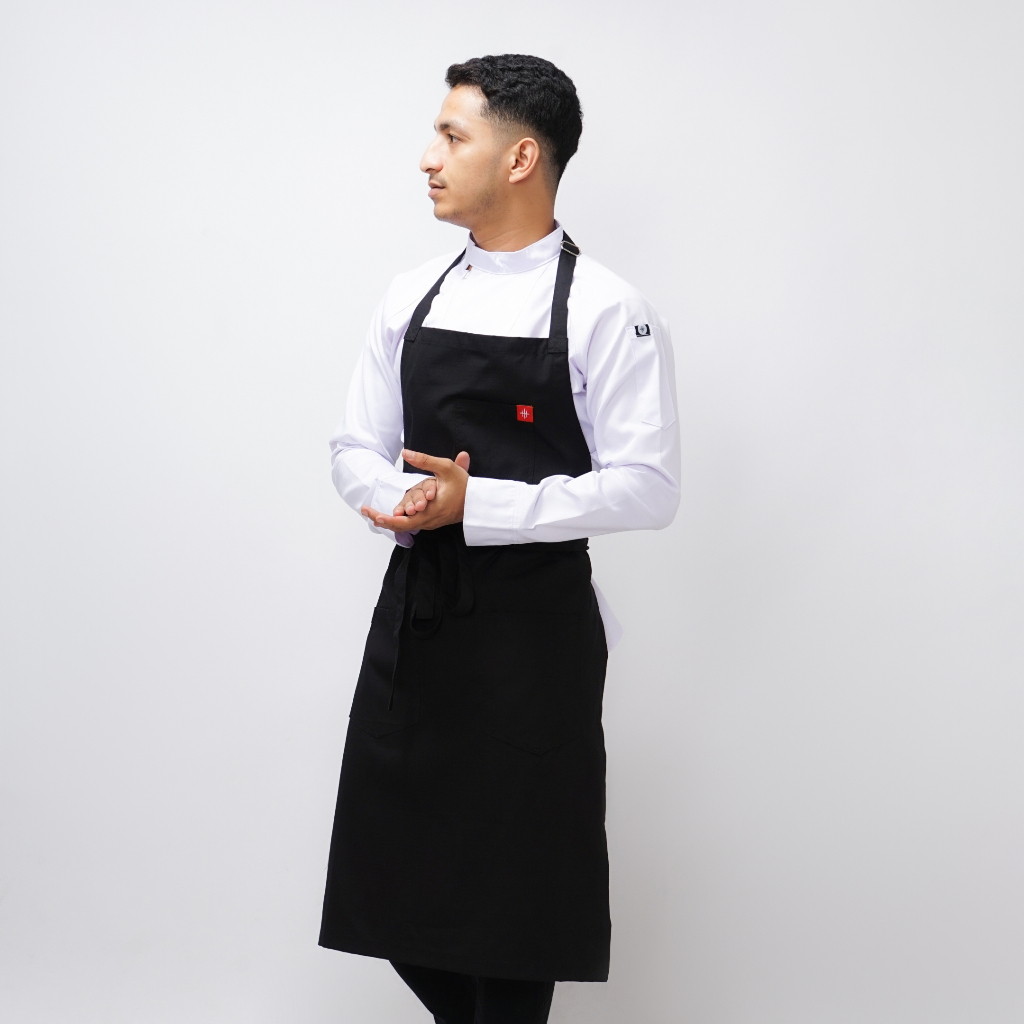 Jual FK - Maggio Chef Apron Celemek Hitam Unisex Barista Waiter Approne ...