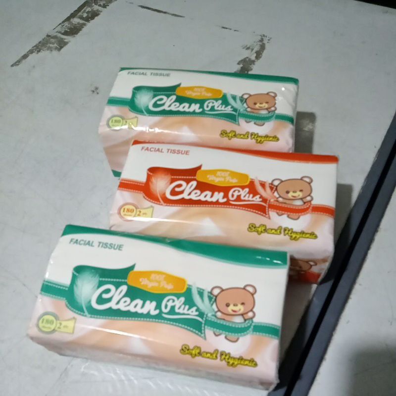 Jual facial tissue CLEAN PLUS 180 sheet 2 ply (BESAR) | Shopee Indonesia