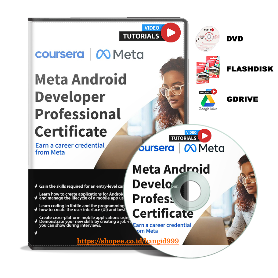 Jual VIDEO TUTORIAL META ANDROID DEVELOPER PROFESSIONAL CERTIFICATE | Shopee Indonesia