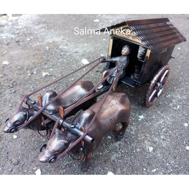 Jual MINIATUR GEROBAK SAPI BESI CIKAR BESI KERETA SAPI BESI | Shopee ...