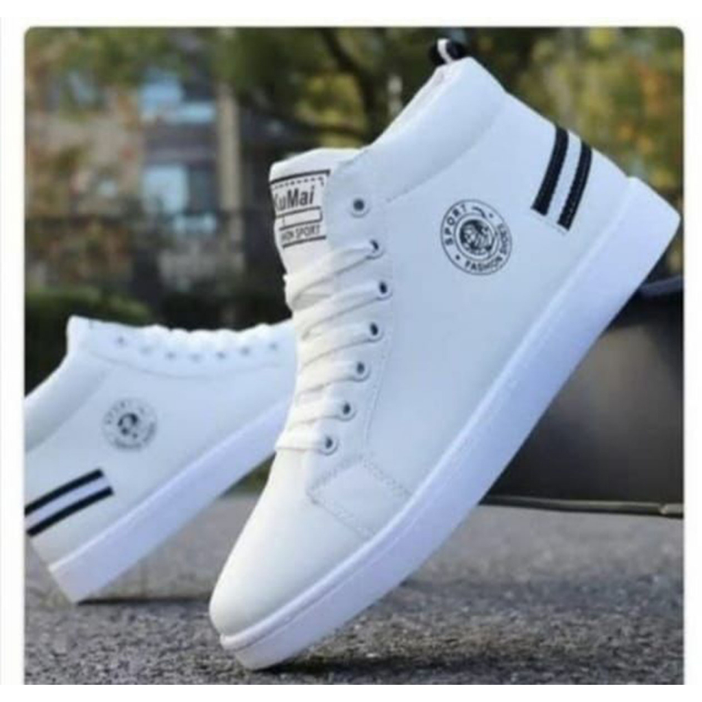 Jual Sepatu boots pria dan wanita original motif garis fashion shoes ...