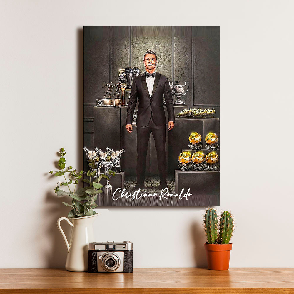 Jual Poster Cristiano Ronaldo CR7 GOAT Football Sepakbola 4 - Dekorasi ...