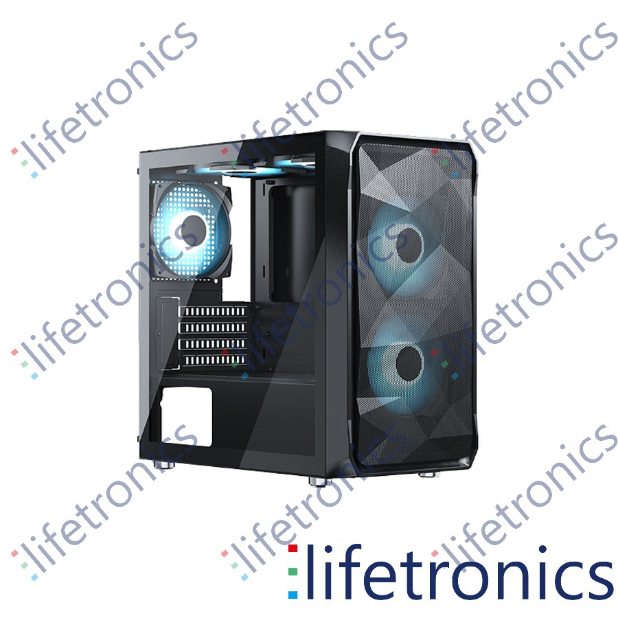 Jual VenomRX Casing PC Prava Black M-ATX Full Tempered Glass | Shopee ...