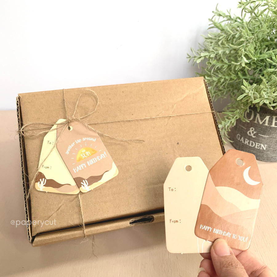 Jual Hang Tag Gift Hampers Kartu Ucapan Double Set | Shopee Indonesia