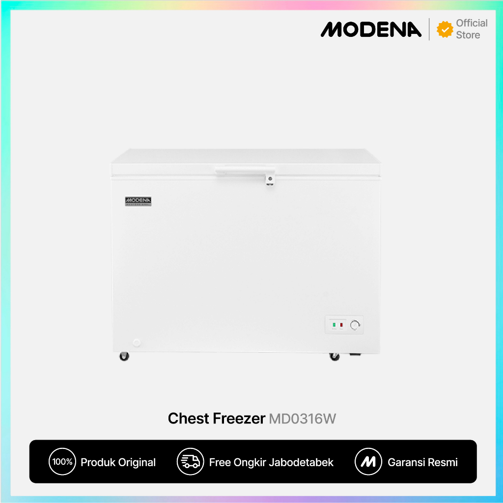Jual MODENA Freezer - MD 0316 W (Kapasitas 310 Liter) | Shopee Indonesia