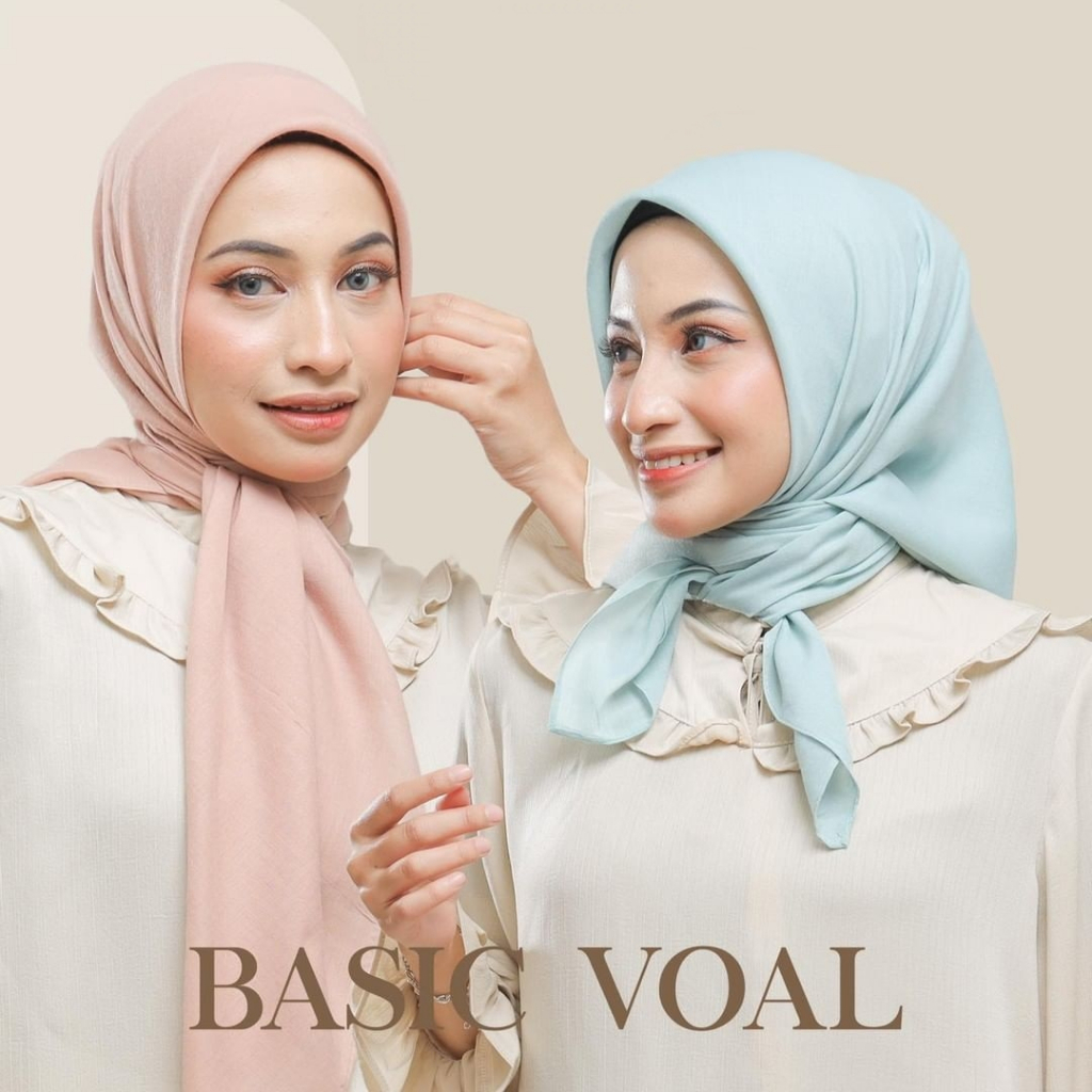 Jual BASIC VOAL HUMAIRA Hijab Polos Bahan Voal Polos Basic Voal Katun ...