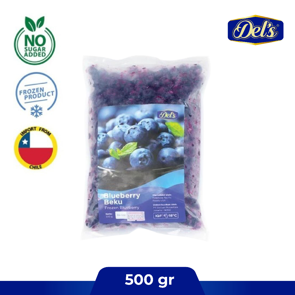 Jual Del's - Frozen Fruit / Frozen Blueberry IQF / Blueberry Beku ...