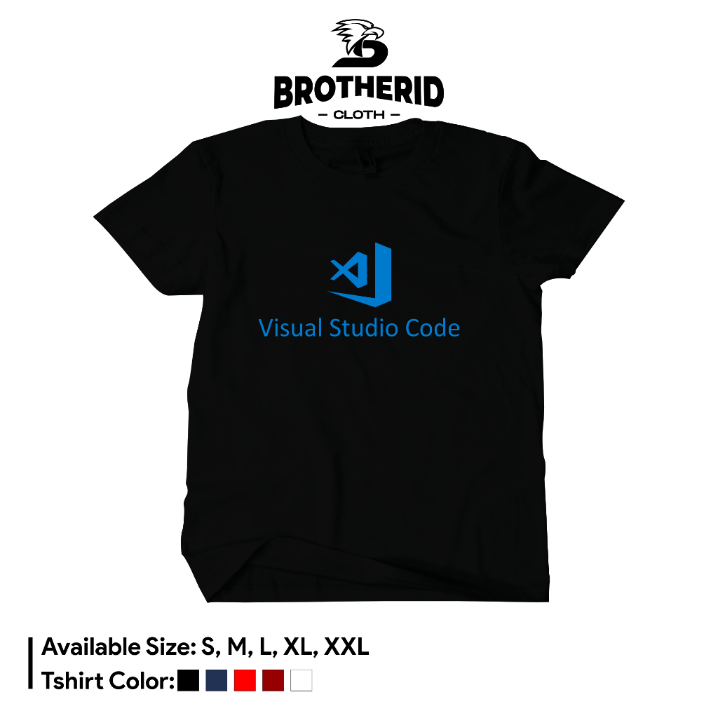Jual Kaos Visual Studio Code Logo Baju Programmer Developer Distro | Shopee Indonesia