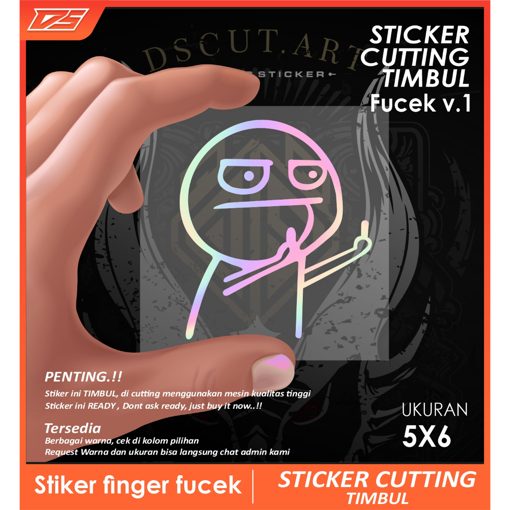 Jual Sticker Middle Finger Pucek Animasi Lucu Kualias Distro Shopee