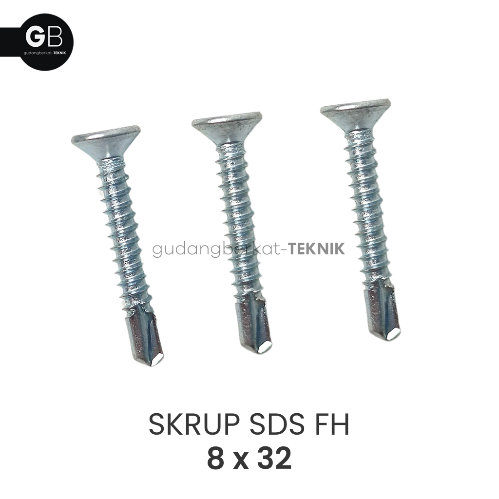 Jual SKRUP SDS FH 8x32 / Sekrup Roofing Baja Ringan FAB 8 x 32 | Shopee ...
