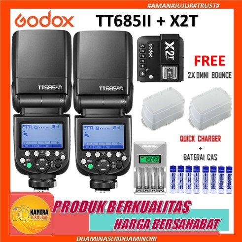 Jual Paket Speedlite Flash Godox TT685 II TT685II + Trigger X2T for ...