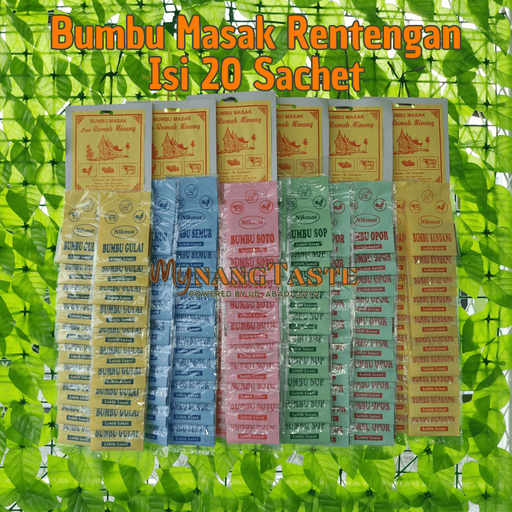 Jual Bumbu Masak Rentengan Isi 20 Sachet - Rendang - Soto - Sop - Opor ...