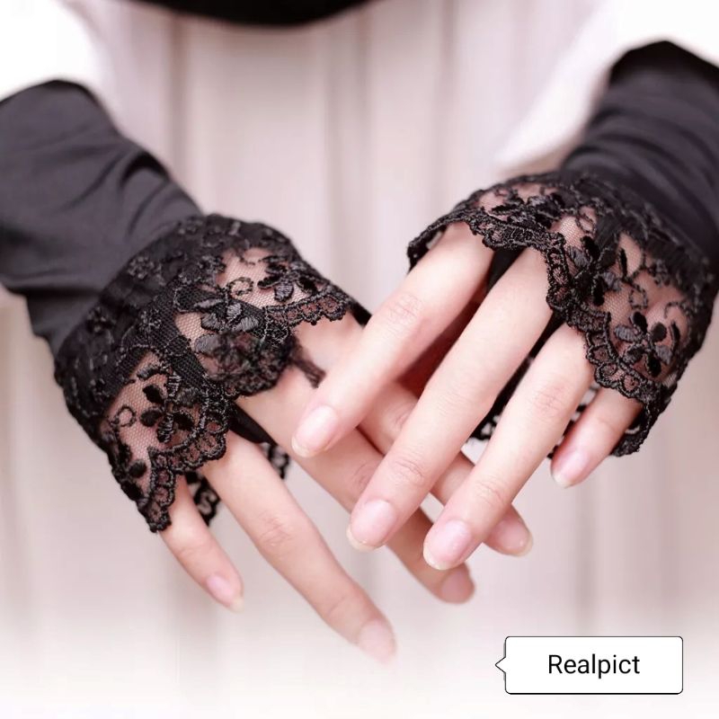 Jual NEW MANSET TANGAN RING RENDA BESAR / HANDSOCK RENDA BURKAT | Shopee Indonesia