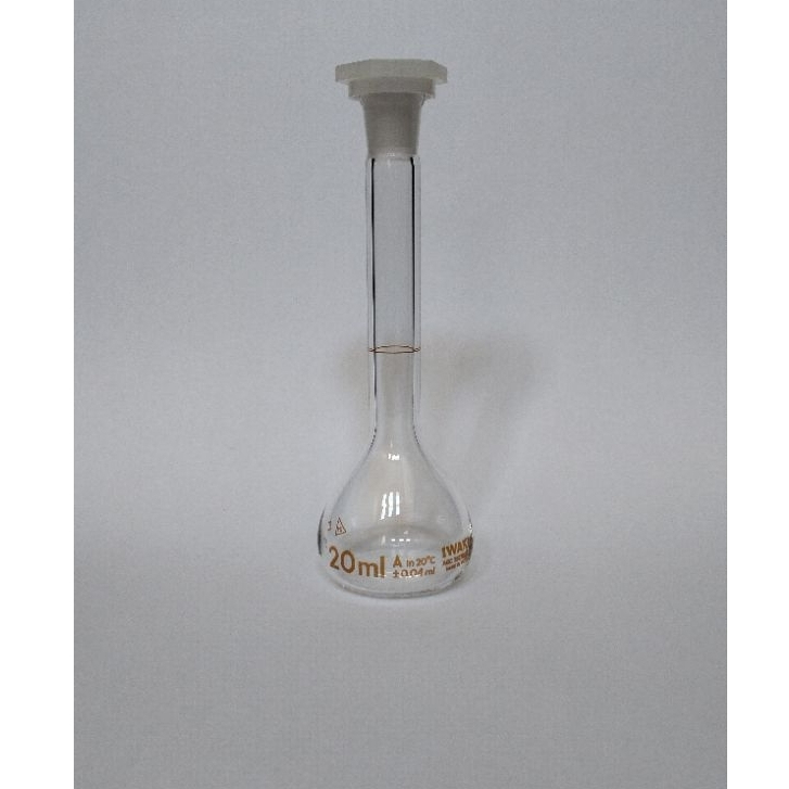 Jual Labu Ukur IWAKI Clear plastic Stopper /Volumetric Flask iwaki class A | Shopee Indonesia
