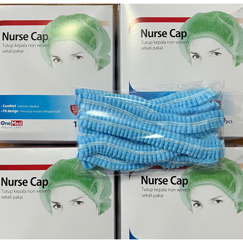 Jual ONEMED NURSE CAP ISI 10 PCS PENUTUP TUTUP KEPALA | Shopee Indonesia