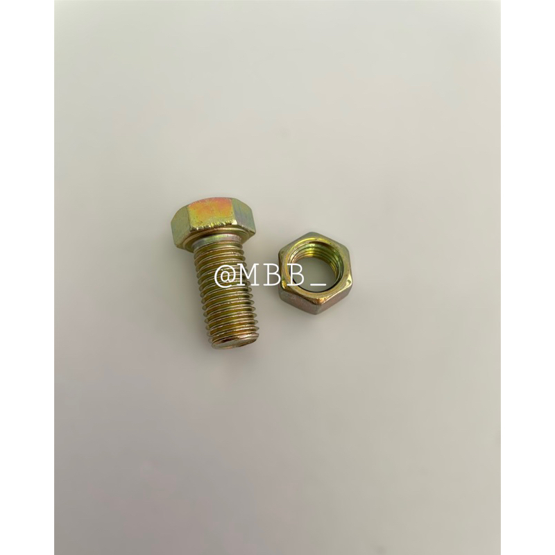 Jual Baut Mur Kuning Kunci 14 M10x20 P1.25 Per 5pcs | Shopee Indonesia