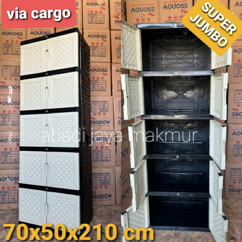 Jual lemari plastik jumbo susun 5 kunci 70x50x210 cm | Shopee Indonesia