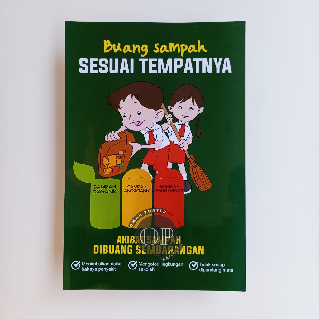 Jual Poster Sekolah Sehat - Poster Buanglah Sampah Pada Tempatnya ...