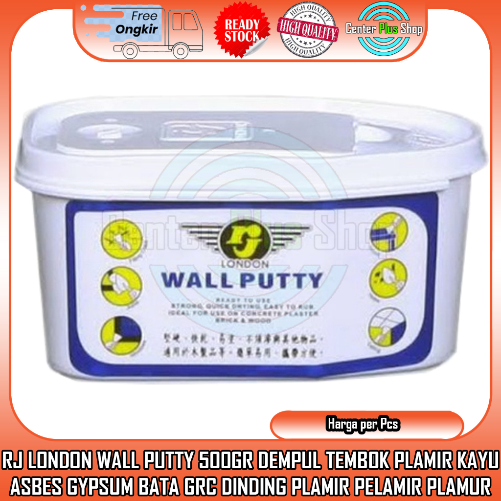 Jual Dempul Pintu Jendela Dempol RJ Wall Putty 500g Gram Geram Tembok ...