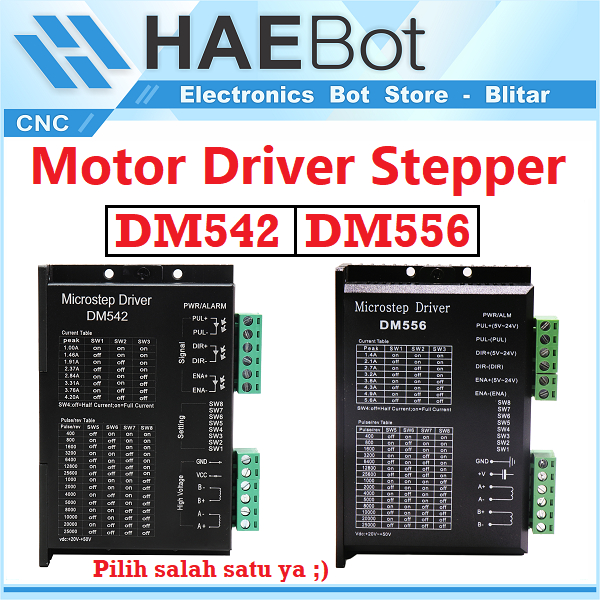 Jual [HAEBOT] Motor Driver Stepper DM542 DM556 Hanpose Nema 23 34 57 ...