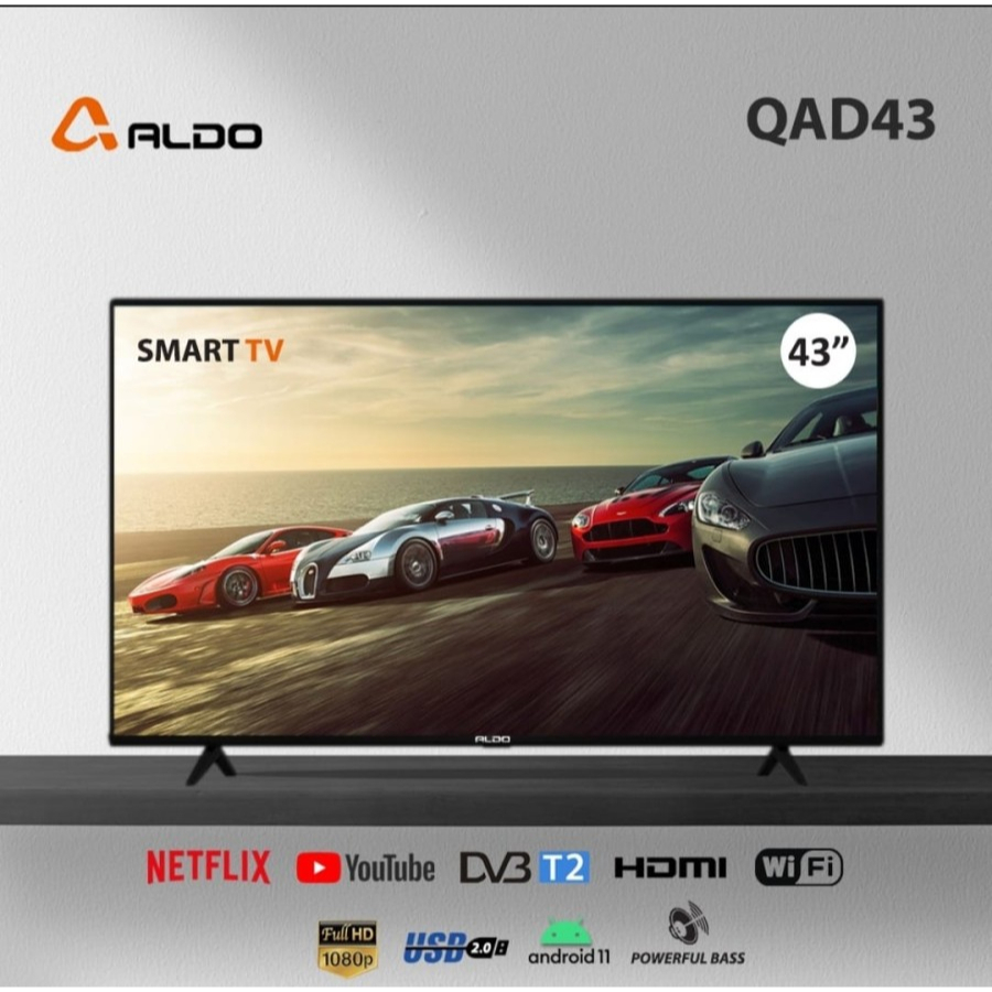 Jual SMART TV ANDROID 43" ALDO QAD43 - RESMI | Shopee Indonesia