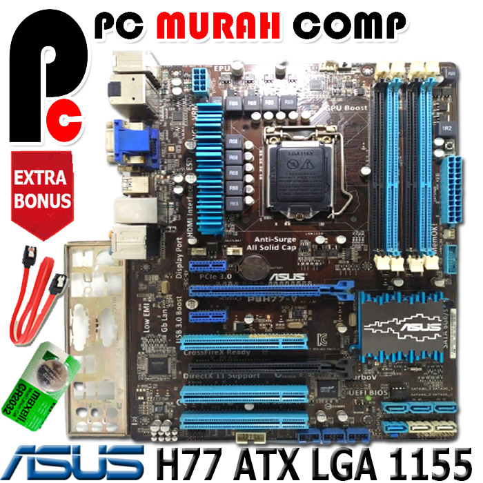 Jual Motherboard H77 Intel Socket 1155 P8H77-V Asus | Shopee Indonesia