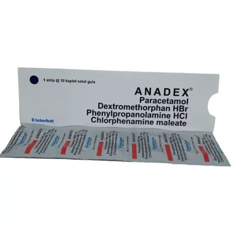 Jual Anadex tablet obat demam batuk kering pilek 1 strip | Shopee Indonesia
