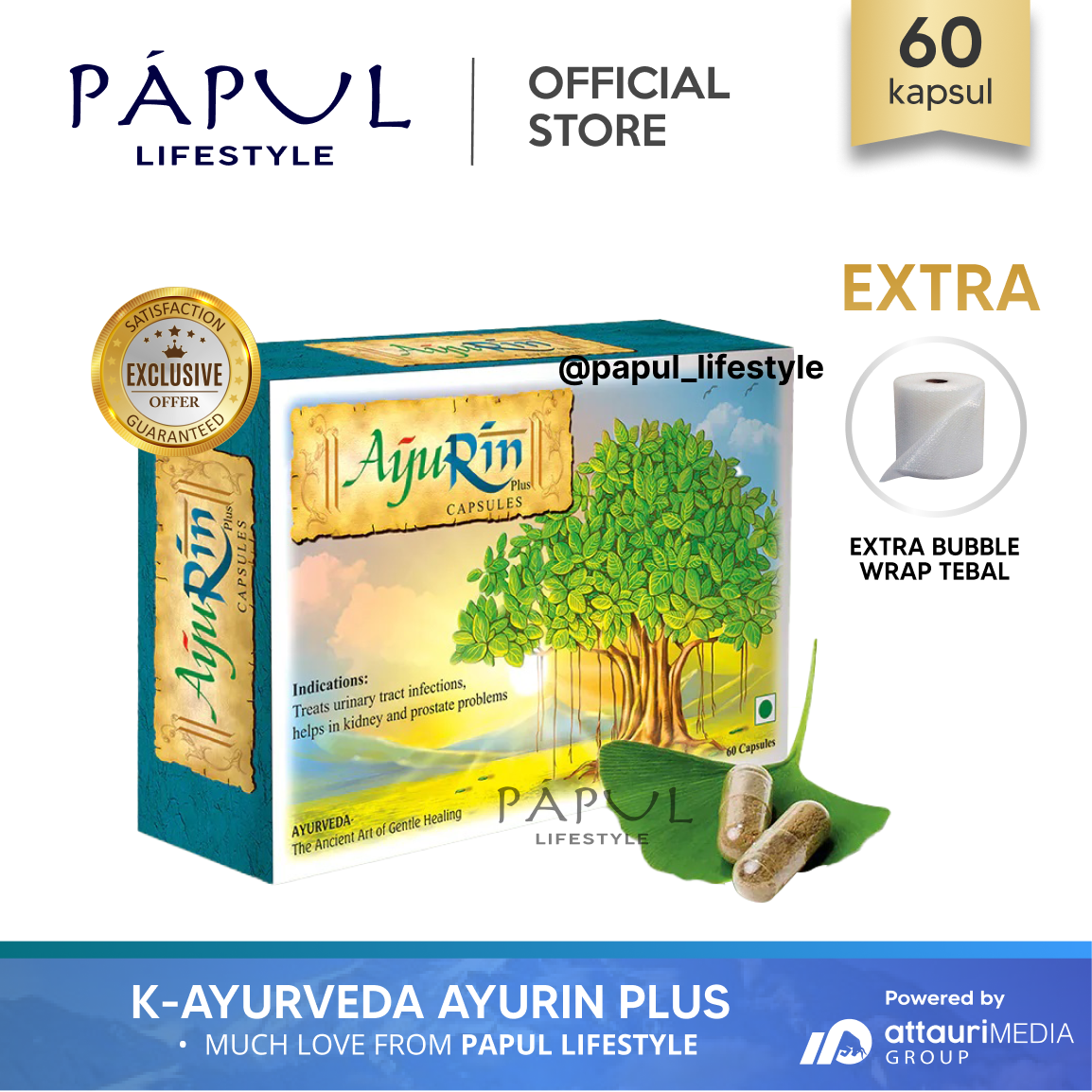 Jual AYURIN [Kemasan Baru] Exclusive (1 Box isi 60 Kapsul) Original K ...