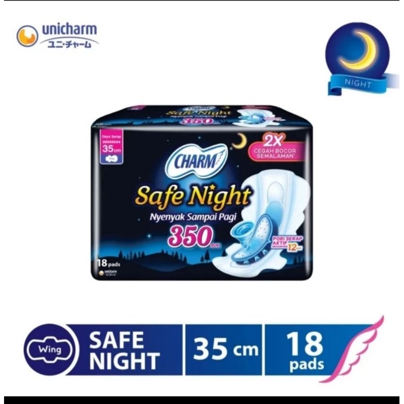 Jual charm safe night 35 cm wing 18 pads | Shopee Indonesia