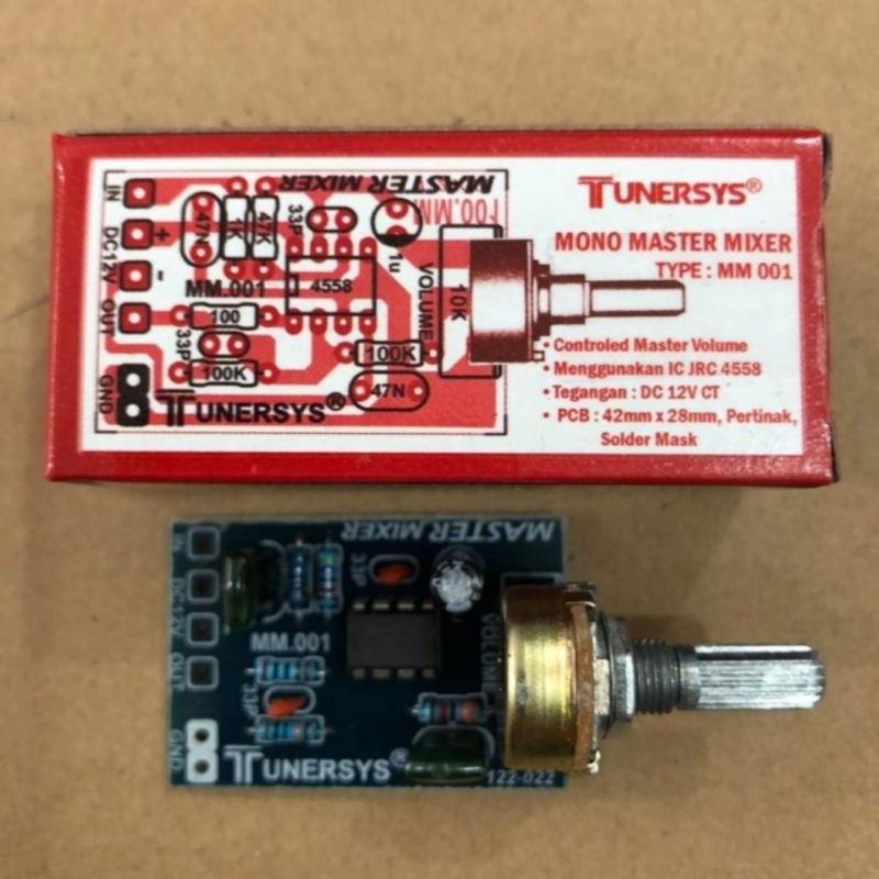 Jual MM 001 Kit Master Mixer Volume Tuner 1 Potensio Mono 12V | Shopee ...